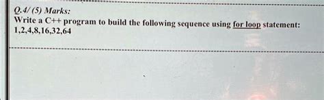 Solved 04 5 Marks Write C Program To Build The Following