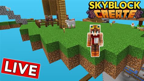 Building CUSTOM SKY Islands Minecraft Skyblock With The Create Mod YouTube