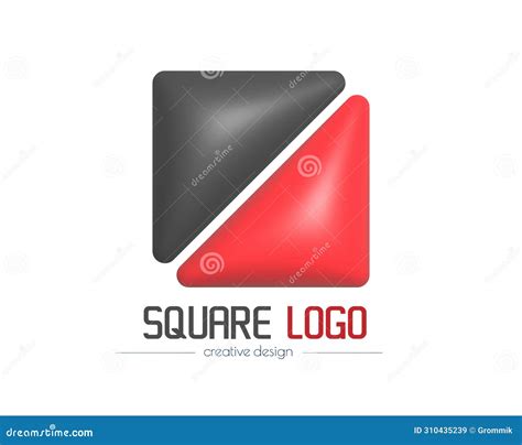 3d Square Logo A Template For A Brand Id Sticker Sticker Or