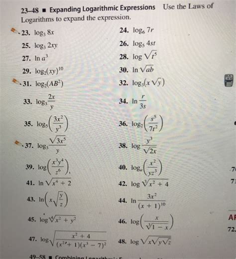 solved 23 48·expanding logarithmic expressions use the laws