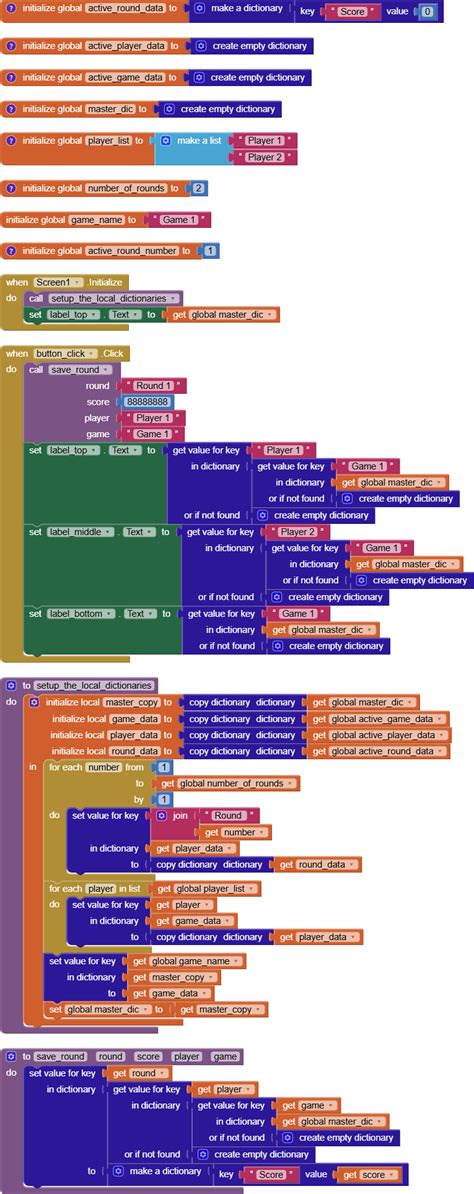 Problem With Writing To Nested Dictionaries Mit App Inventor Help