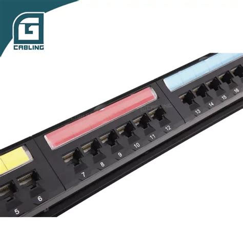 Gcabling UTP Cat6 Cat6A Patch Panel With Foldable Cable Organizer 1U 19 24 Port Ethernet RJ45