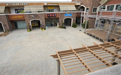 Outdoor Plaza Courtyard With Performance Stage Rowland Heights Ca