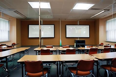 The Interior Of Classroom Premium Ai Generated Image