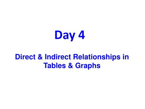 PPT Direct Indirect Relationships In Tables Graphs PowerPoint Presentation ID 2488018