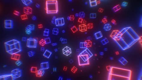gradient cubes pattern with neon color 2 free motion graphics