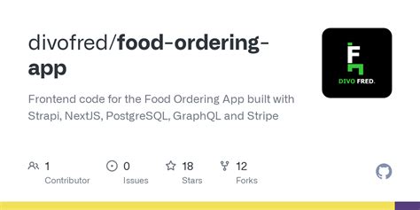 github divofred food ordering app frontend code for the food