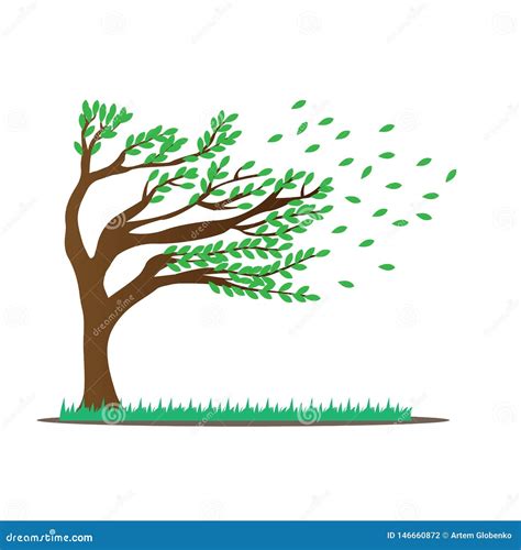 Tree Isolated On White Background Stock Vector Illustration Of Green Leaves 146660872