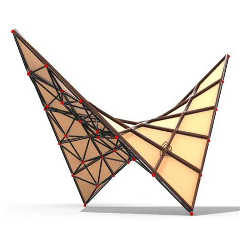 Parametric Space Frame Solved Parametric Triangular Diagrid Roof