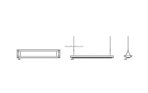 Linear Fluorescent Light Cad Block Up Linea System Profile And System