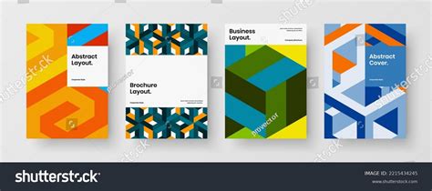 Premium Mosaic Pattern Flyer Template Collection Stock Vector Royalty Free 2215434245