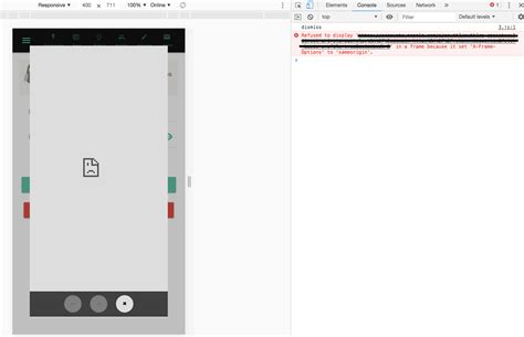 refused to display in a frame because it set x frame options to