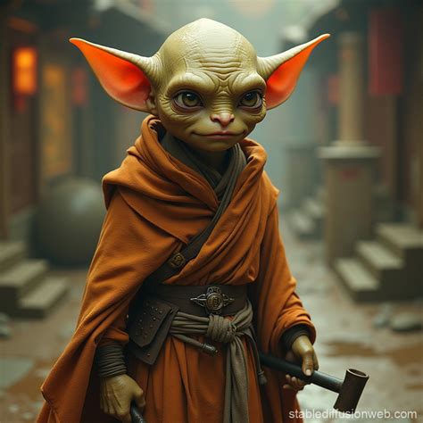 Goblin Monk With Wall E And Bruce Lee Elements Stable Diffusion Online