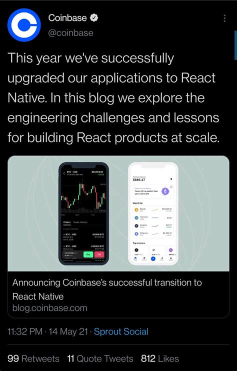 Coinbase Transitioned From Native Development To React Native R