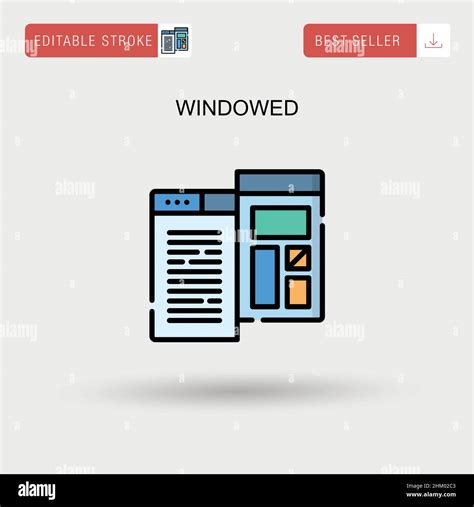 Windowed Simple Vector Icon Stock Vector Image Art Alamy
