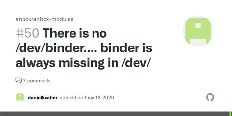 there is no dev binder binder is always missing in dev · issue