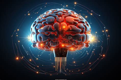Digital Brain Network Concept With Neural Connections Generative Ai