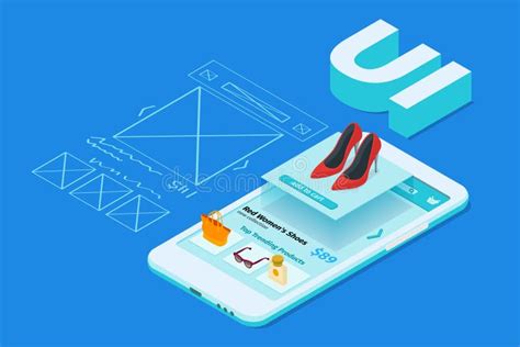 Flat 3d Isometric Mobile Design Web Infographic Concept Vector Stock Vector Illustration Of