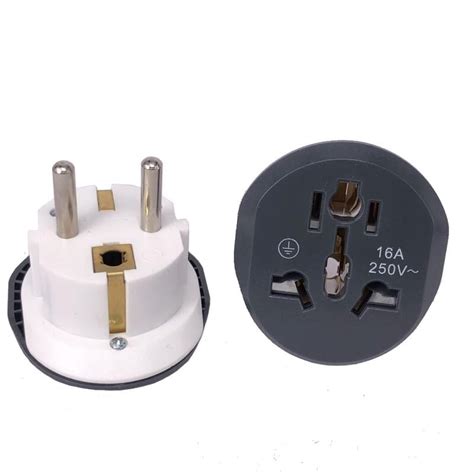 Eu Plug Adapter Universele 16a Eu Converter 2 Rond Grandado