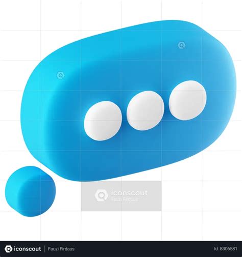 Typing Indicator 3d Icon Download In Png Obj Or Blend Format