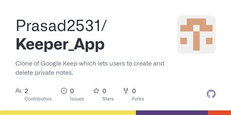 GitHub Prasad Keeper App Clone Of Google Keep Which Lets Users To Create And Delete