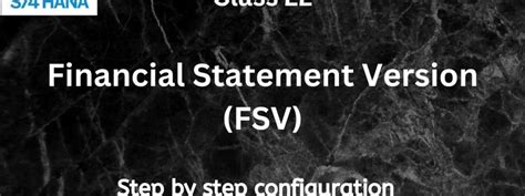 How To Create Financial Statement Version In Sap S4h Fi Sap Erp Tutorial Videos