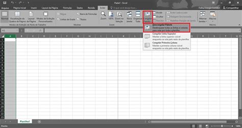 como congelar fixar linha e coluna no microsoft excel passo a passo