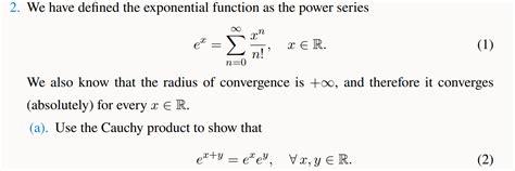Solved We Have Defined The Exponential Function As The Chegg