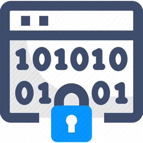 Binary Code Encrypt Encryption Lock Icon