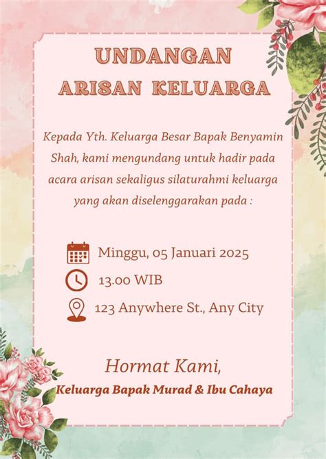 Gratis Desain Contoh Arisan Canva