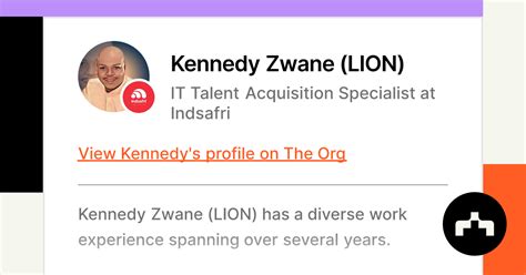 Kennedy Zwane Lion It Talent Acquisition Specialist At Indsafri