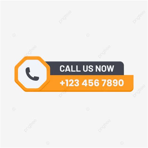 Call Us Now Button Phone Number With Icon Vector Call Us Call Call Now PNG And Vector With