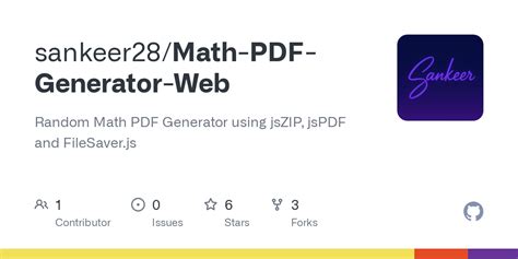 github sankeer28 math pdf generator web random math pdf generator