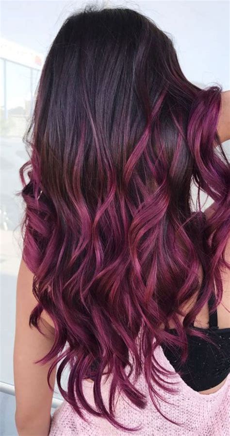 Plum Ombre Hair