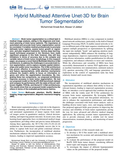 pdf hybrid multihead attentive unet 3d for brain tumor segmentation