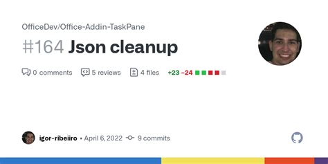 Json Cleanup By Igor Ribeiiro · Pull Request 164 · Officedevoffice