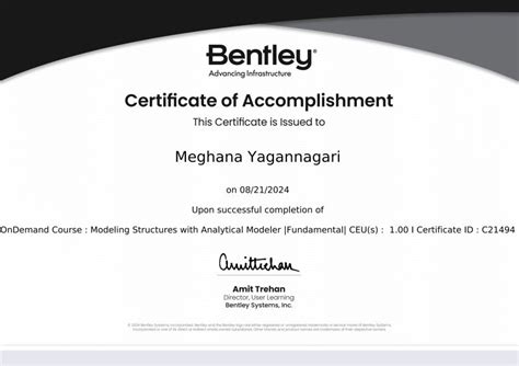 Professionaldevelopment Bentley Infrastructure Modeling Meghana