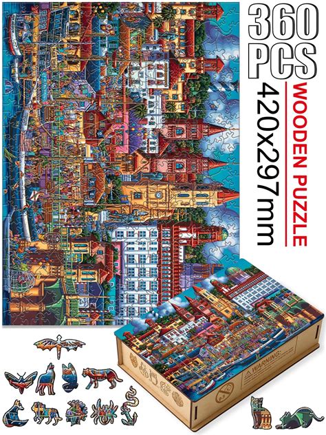 밝은 색상의 직소 퍼즐 독창적이고 우아한 모양 퍼즐 게임 성인용 특수 몬테소리 교육 완구 Aliexpress