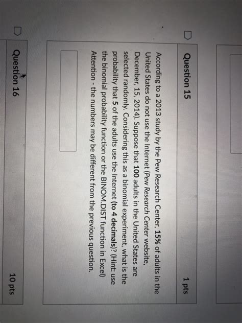 Solved Question Pts According To A Study By The Chegg Com