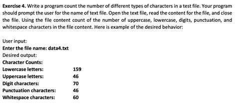 Exercise 4 Write A Program Count The Number Of