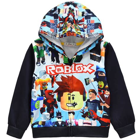 Roblox Teen Jacket Zipper Hooded Cardigan Jacket
