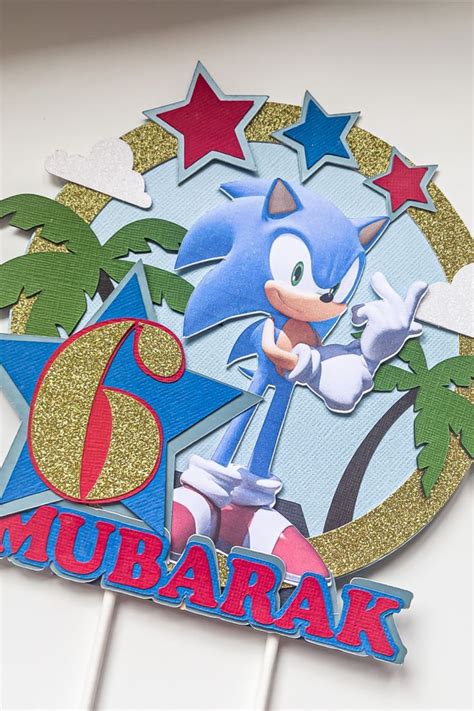 Sonic Hedgehog Cake Topper
