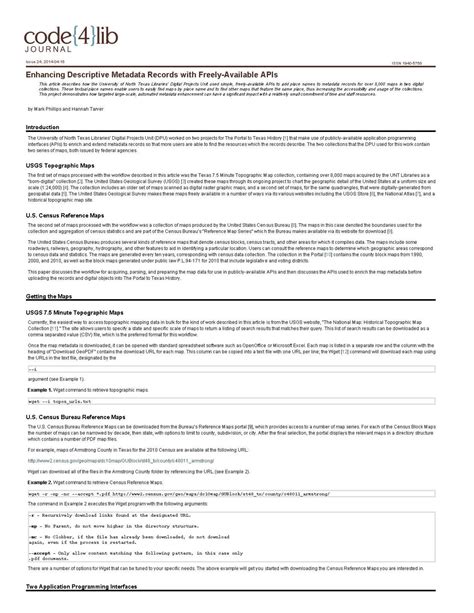 Enhancing Descriptive Metadata Records With Freely Available Apis Unt Digital Library