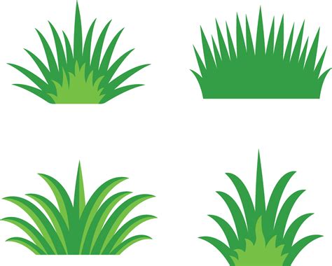 Grass Illustration Vector Set For Drawing Pictures In Flat Stylefor