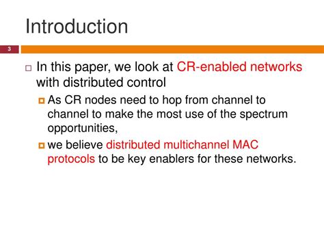 PPT A DISTRIBUTED MULTICHANNEL MAC PROTOCOL FOR MULTI HOP COGNITIVE RADIO NETWORKS PowerPoint
