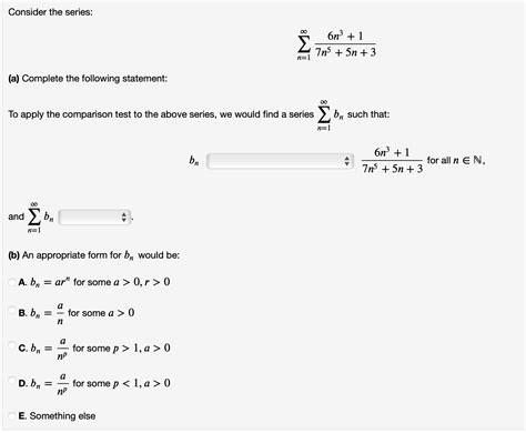 solved consider the series [ sum {n 1} { infty}