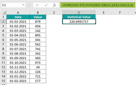 FORECAST ETS STAT Excel Function Syntax Steps Examples