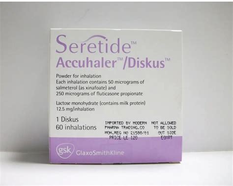 Salmerix Salmeterol Fluticasone Dose 50 Mcg250 Mcgdose 60 Doses In