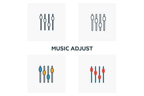 Music Adjust Icon Set Graphic By Aimagenarium · Creative Fabrica