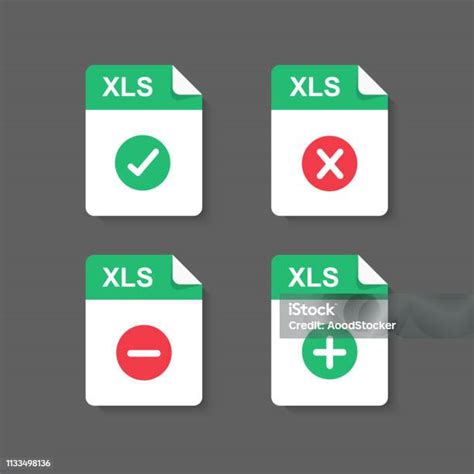 Desain Datar Dengan File Xls Mengunduh Dokumen Ikon Kumpulan Simbol